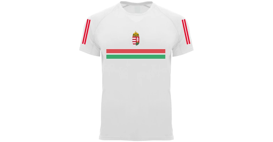 Magyar válogatott szurkolói mez, fehér 2022, Magyarország felirattal